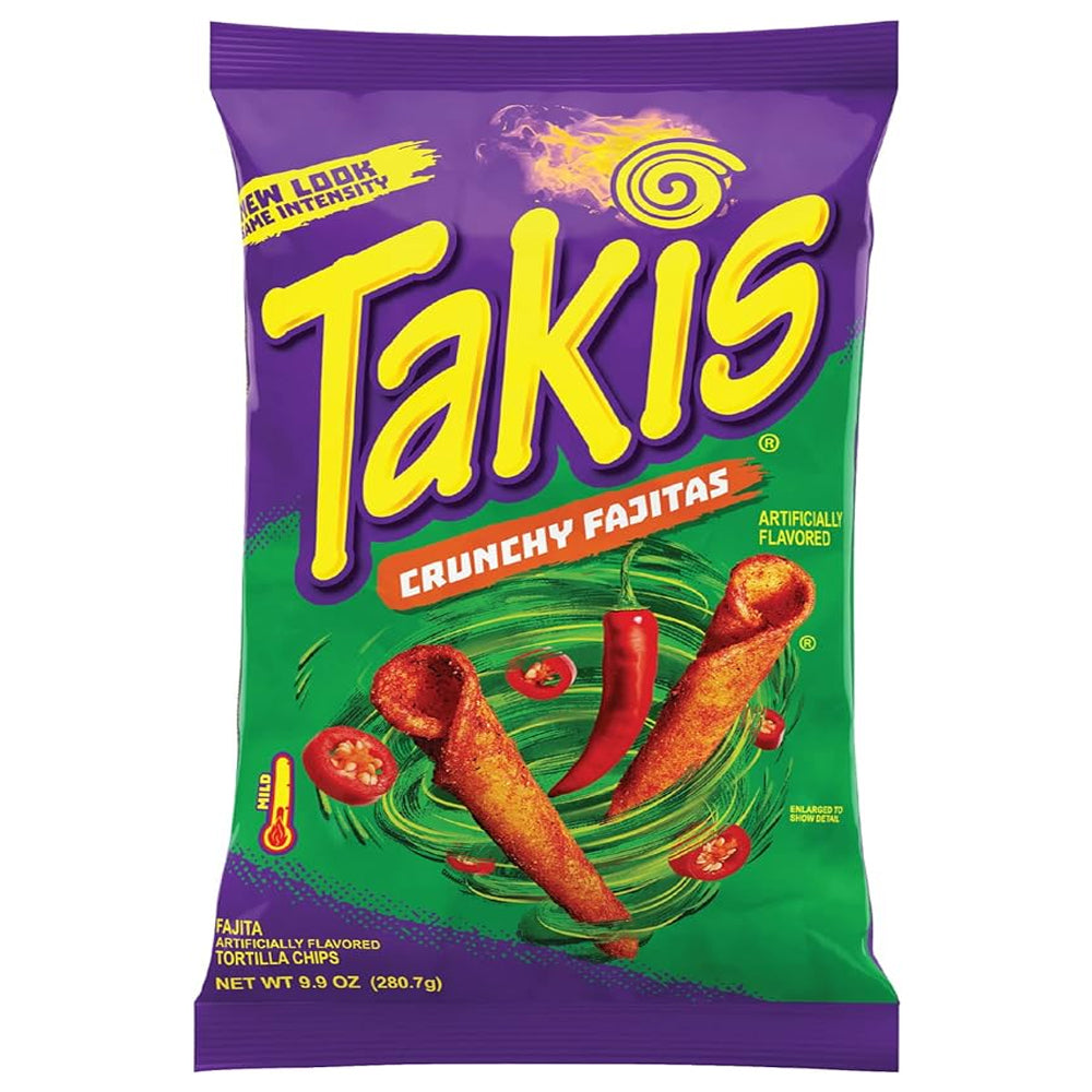 Takis Crunchy Fajitas - Riccioli di Tortillas gusto Peperoncino - 92g