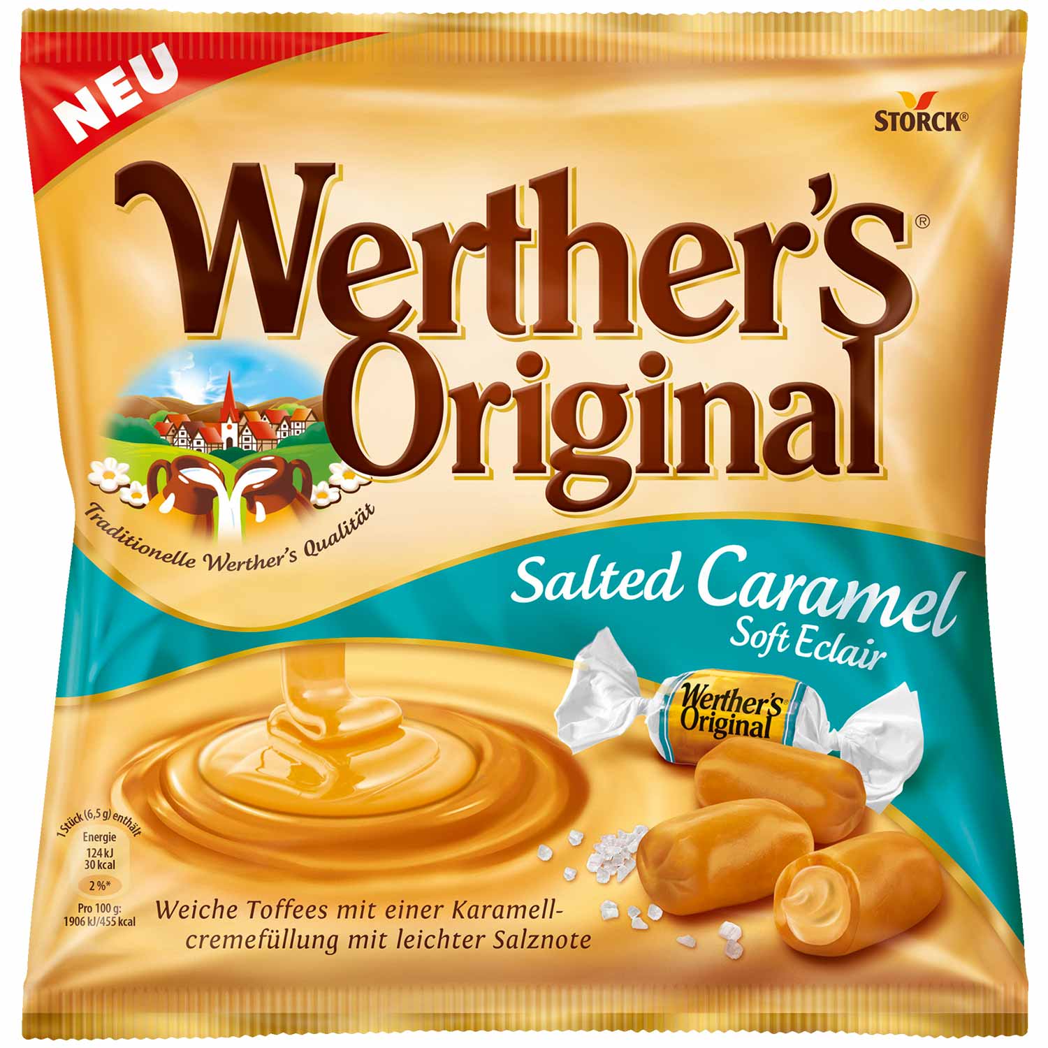 Werther's Original Salted Caramel Soft Eclair - Caramelle Mou ripiene